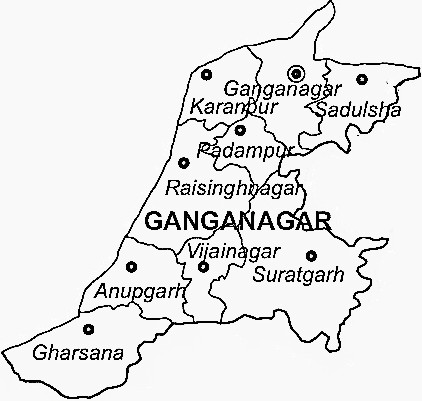 Ganganagar District | Ganganagar District Map