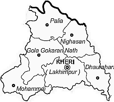 Kheri District | Kheri District Map