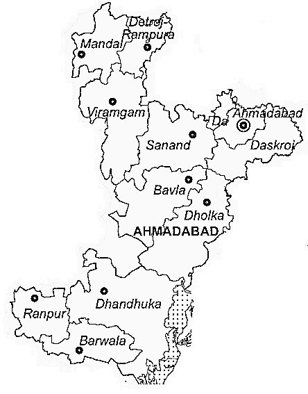 Ahmadabad District | Ahmadabad District Map