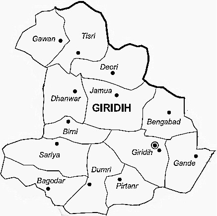 Giridih District | Giridih District Map