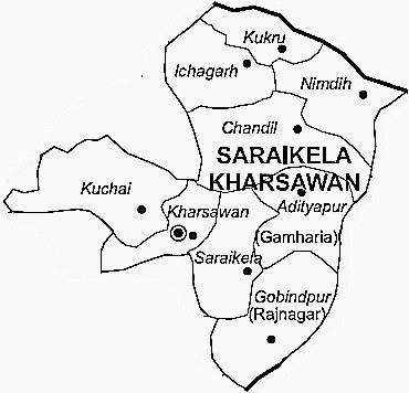 Saraikela Kharsawan District | Saraikela Kharsawan District Map