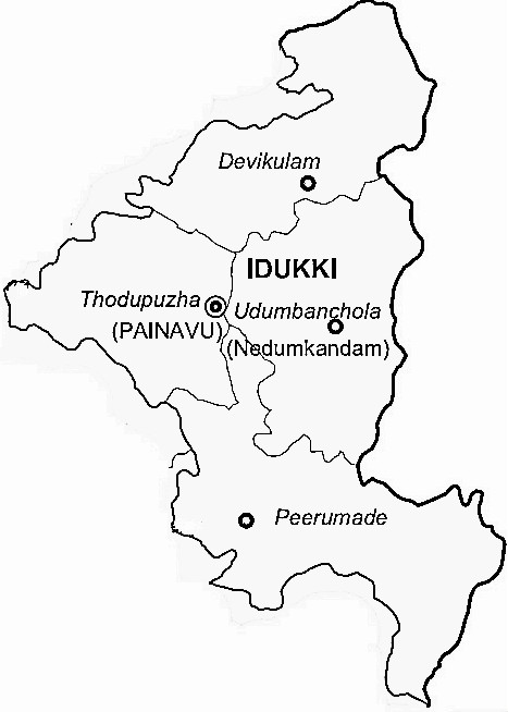 Idukki District | Idukki District Map