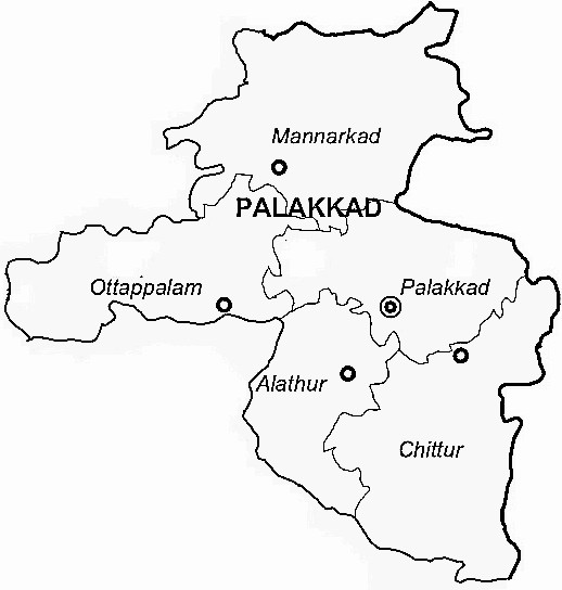 Palakkad District | Palakkad District Map