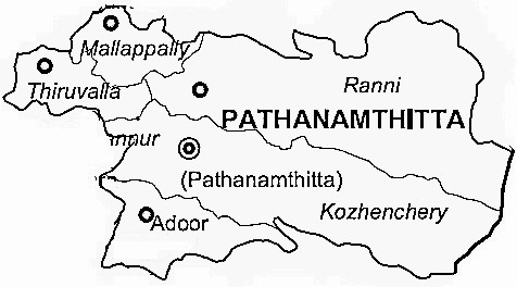 Pathanamthitta District | Pathanamthitta District Map