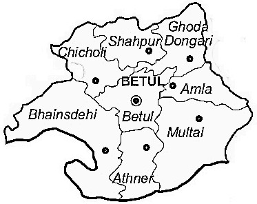 Betul District | Betul District Map