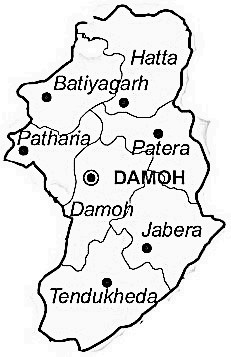 Damoh District | Damoh District Map