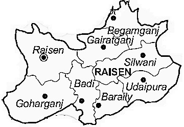 Raisen District | Raisen District Map