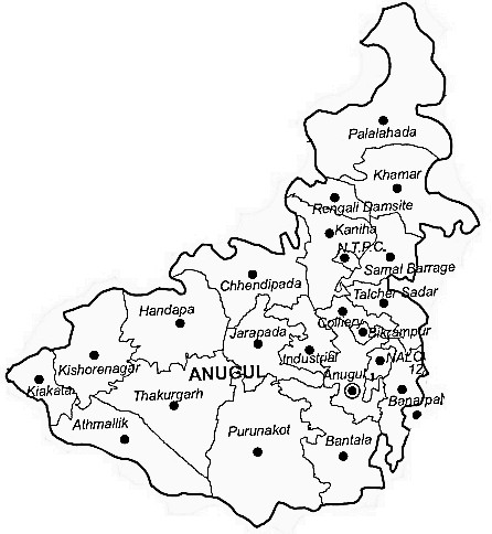 Anugul District | Anugul District Map