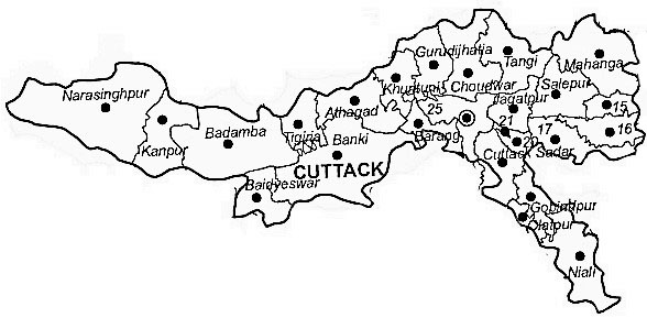 Cuttack District | Cuttack District Map