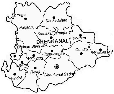 Dhenkanal District | Dhenkanal District Map
