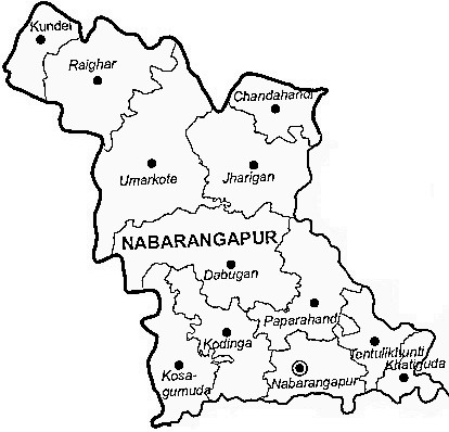 Nabarangpur District | Nabarangpur District Map