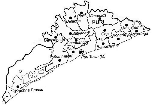 Puri District | Puri District Map