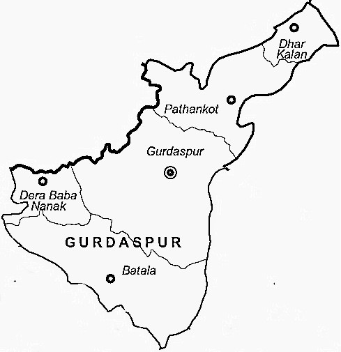 Gurdaspur District | Gurdaspur District Map