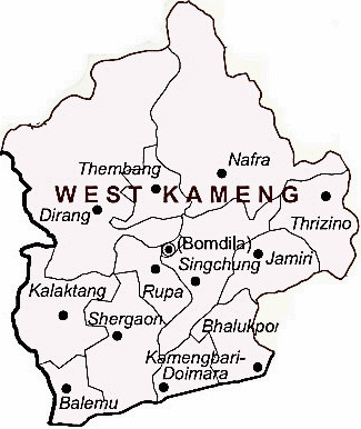 West Kameng District | West Kameng District Map