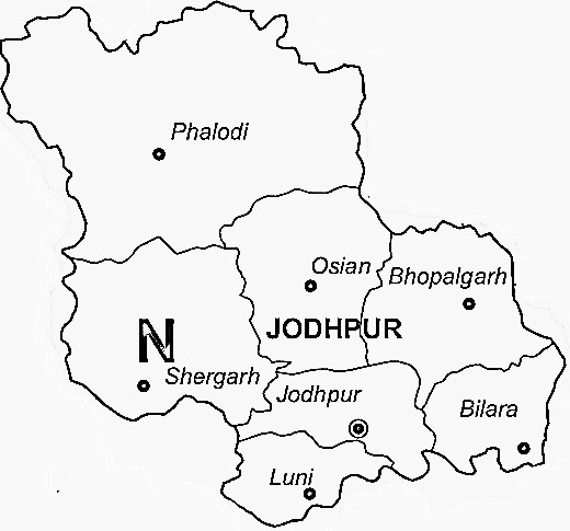 Jodhpur District | Jodhpur District Map