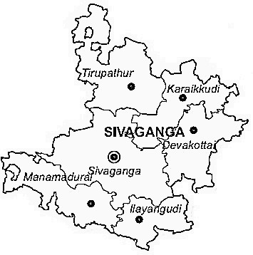 Sivaganga District | Sivaganga District Map