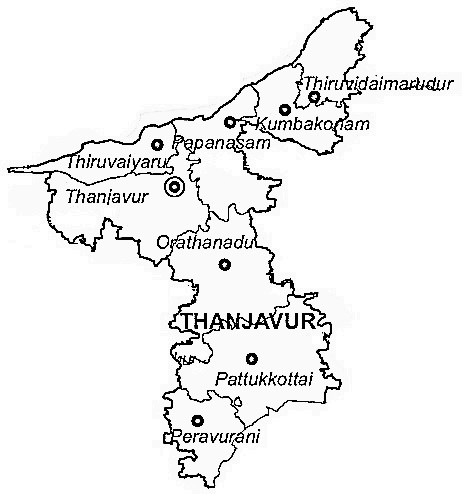 Thanjavur District | Thanjavur District Map