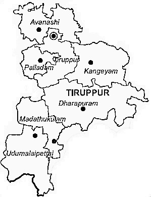 Tiruppur District | Tiruppur District Map