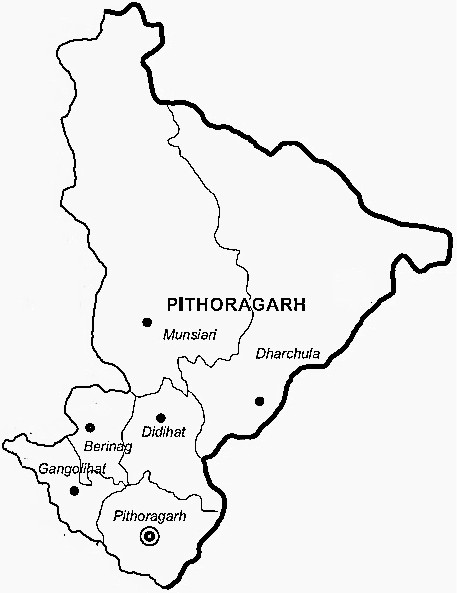 Pithoragarh District | Pithoragarh District Map
