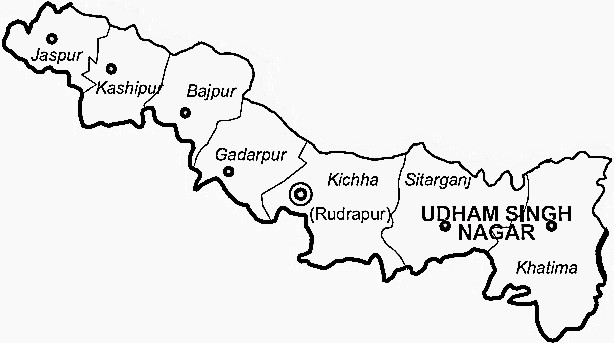 Udam Singh Nagar District | Udam Singh Nagar District Map