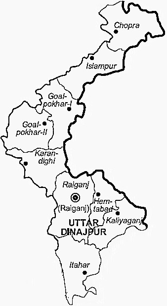 Dinajpur Uttar District | Dinajpur Uttar District Map