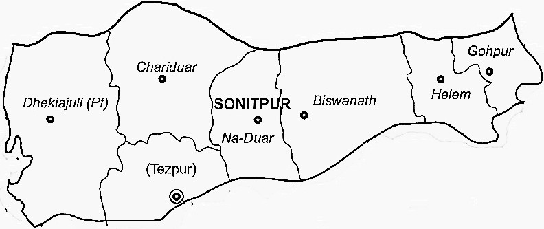 Sonitpur District | Sonitpur District Map