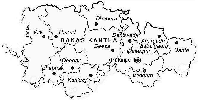 Banas Kantha District | Banas Kantha District Map