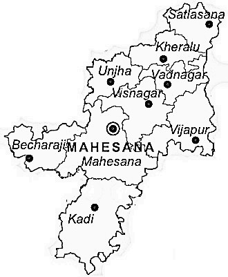 Mahesana District | Mahesana District Map
