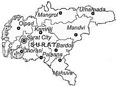 Surat District | Surat District Map