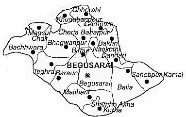 Begusarai District | Begusarai District Map