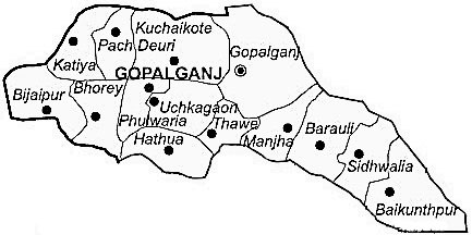 Gopalganj District | Gopalganj District Map