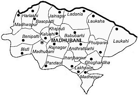 Madhubani District | Madhubani District Map