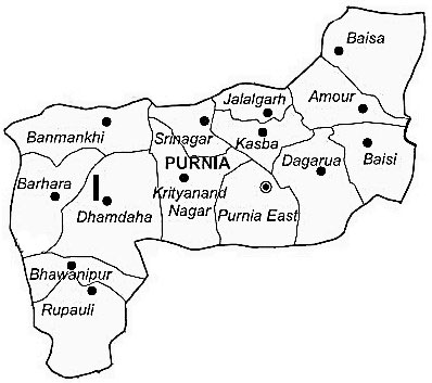 Purnia District | Purnia District Map